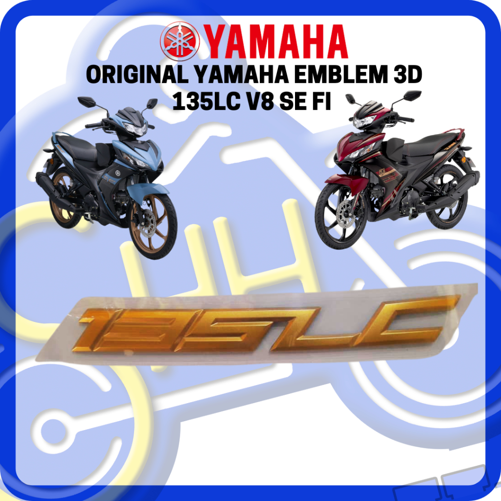 ORIGINAL YAMAHA EMBLEM LC135 135LC SE V8 135 LC SPECIAL EDITION GOLD ...