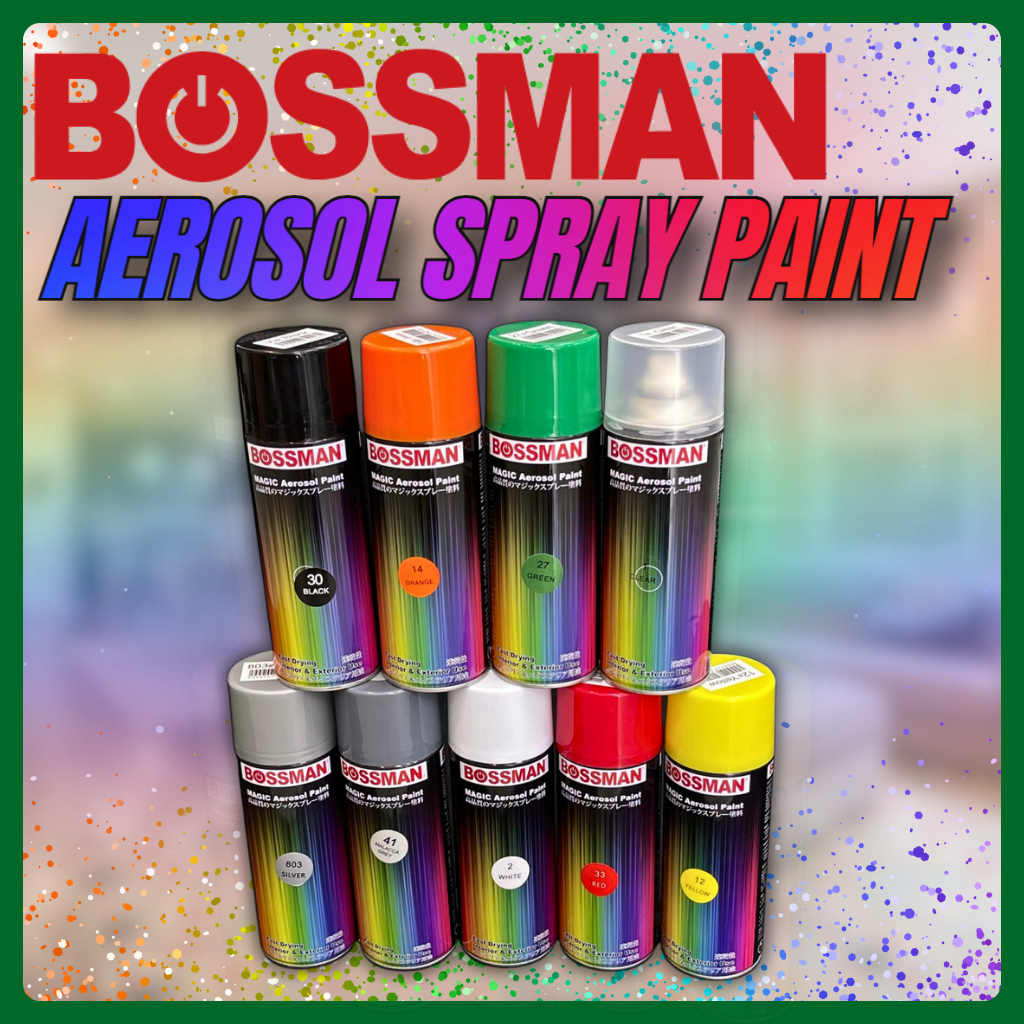BOSSMAN Paint Spray Standard Color Colour #1-41 Spray Paint Magic ...
