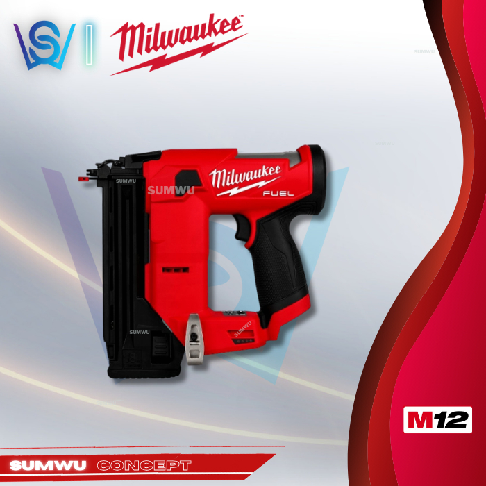 MILWAUKEE M12 FUEL 18 Gauge Compact Finish Brad Nailer M12 FCN18GS Nail ...