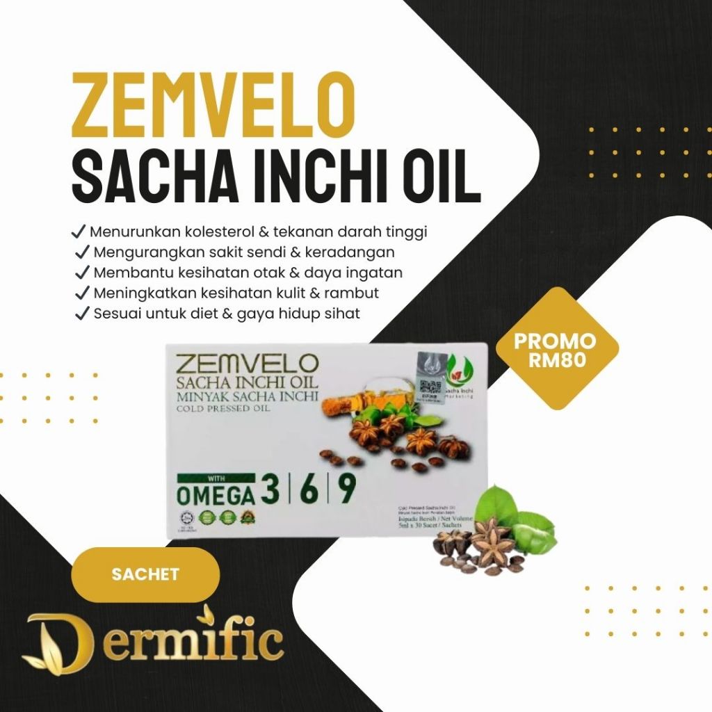 Zemvelo Sacha Inchi Oil Cold Pressed Oil Sachet 30 sachet / 5 Ml ...