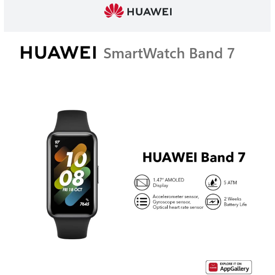 HUAWEI Band 7 (Black) | Wearables | Smartwatches & Fitness Trackers ...