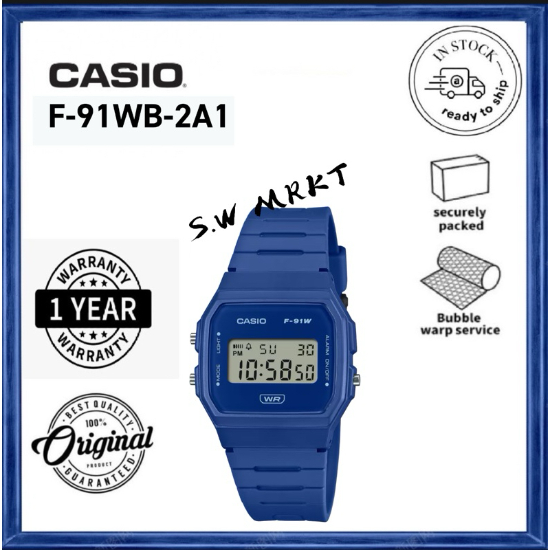 Casio Watch F-91WB-2A1 VINTAGE SERIES Digital Resin Watch - F-91W ...