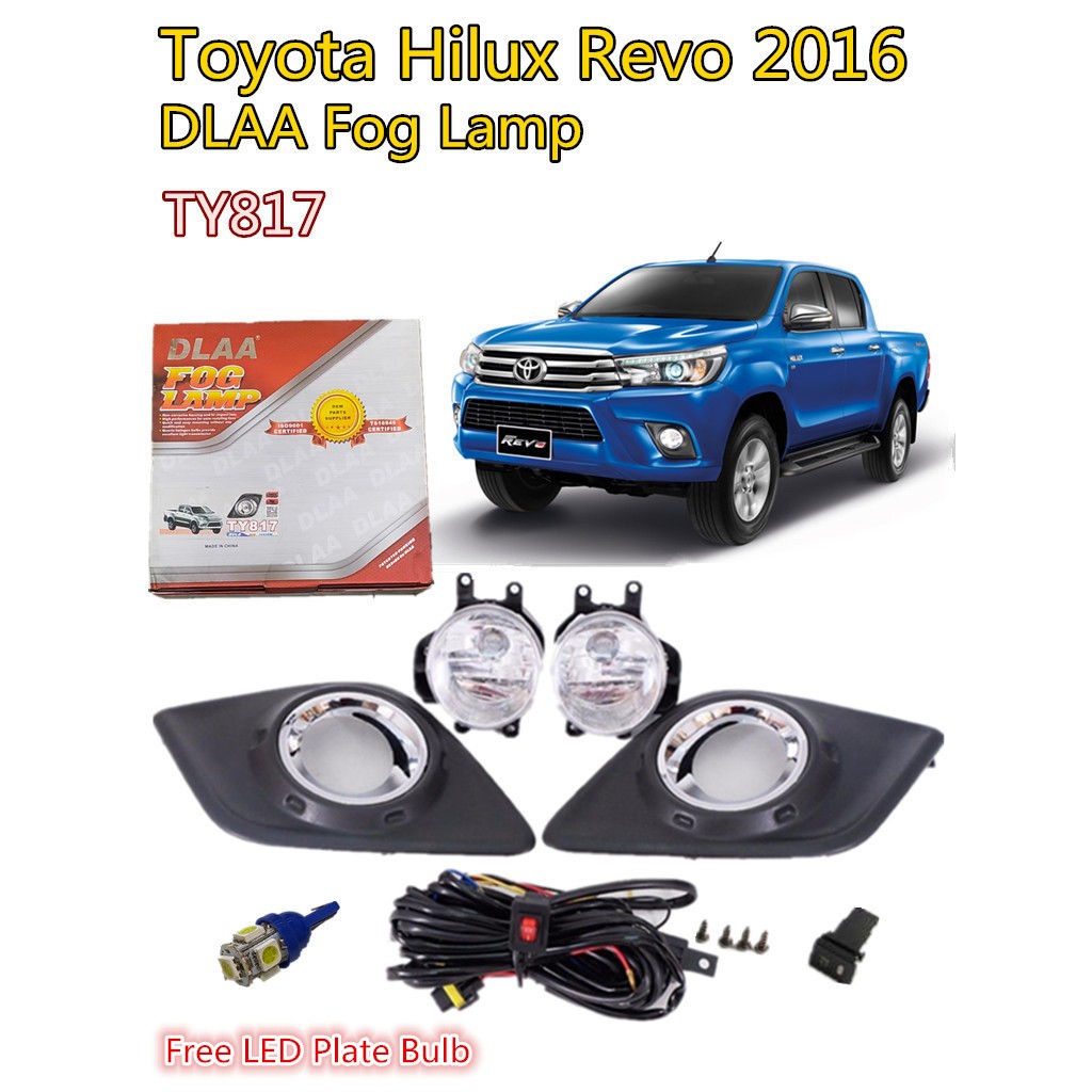 Toyota Hilux Revo 2016 DLAA Fog Lamp Spotlight Full Set (TY817 ...