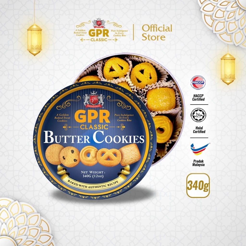GPR ROYAL BRITISH HOMAMADE BUTTER COOKIES ORIGINAL CLASSIC 340G HALAL BISKUT | Shopee Malaysia