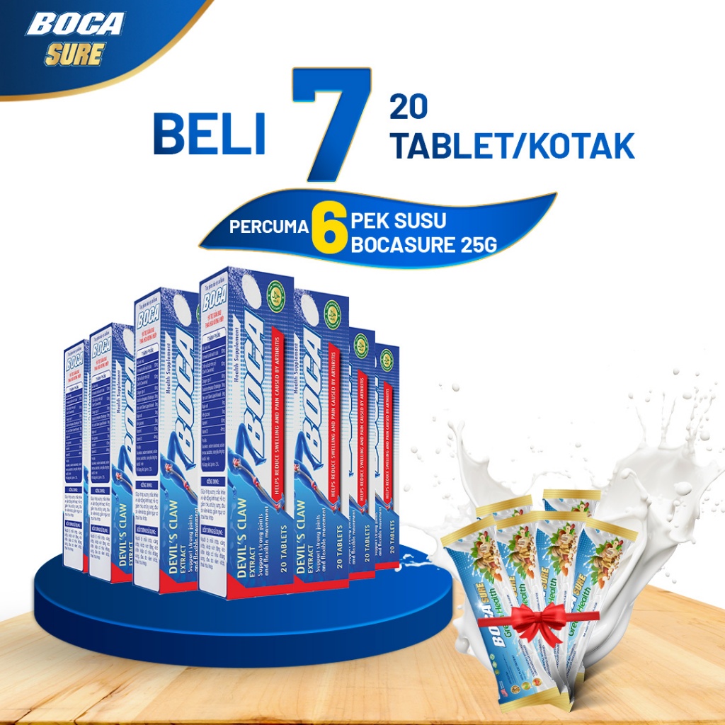 Kombo beli 7 dapat 6 kotak tablet boca effervescent untuk melegakan ...