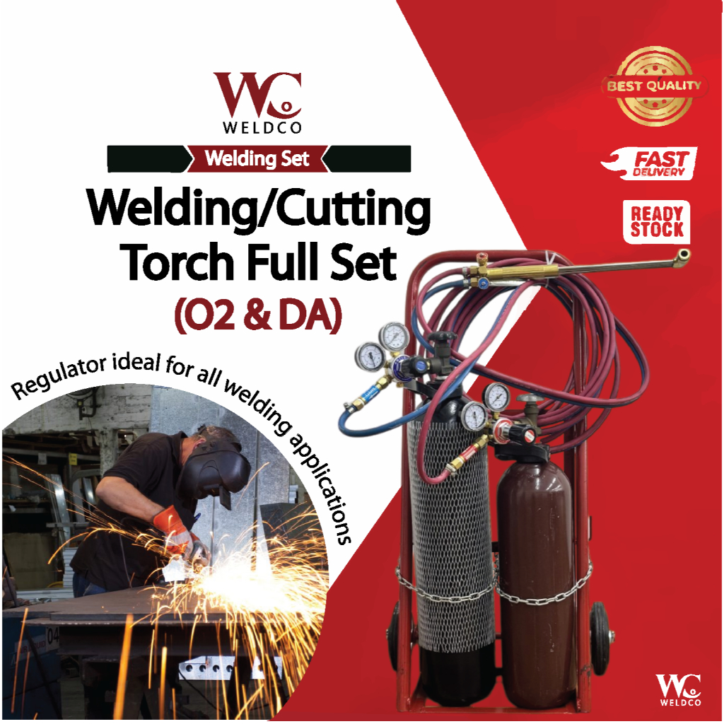 Welding Torch Full Set c/w Oxygen gas Acetylene Gas | Shopee Malaysia