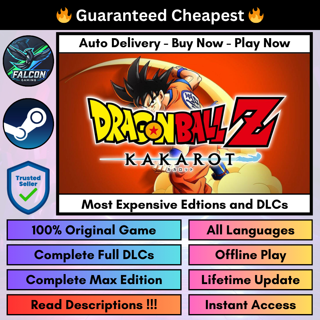 DRAGON BALL Z KAKAROT [Auto Delivery] [Full DLC] [Steam Offline] Falcon ...