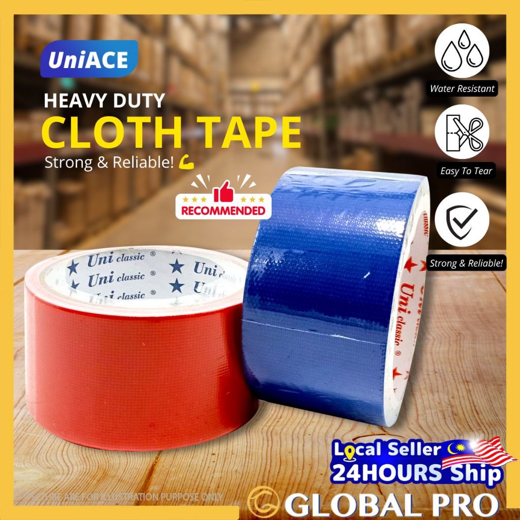 UNIACE 1PC 2 Inches 48mm x 6 Yard Cloth Tape Duct Tape Binding Tape ...