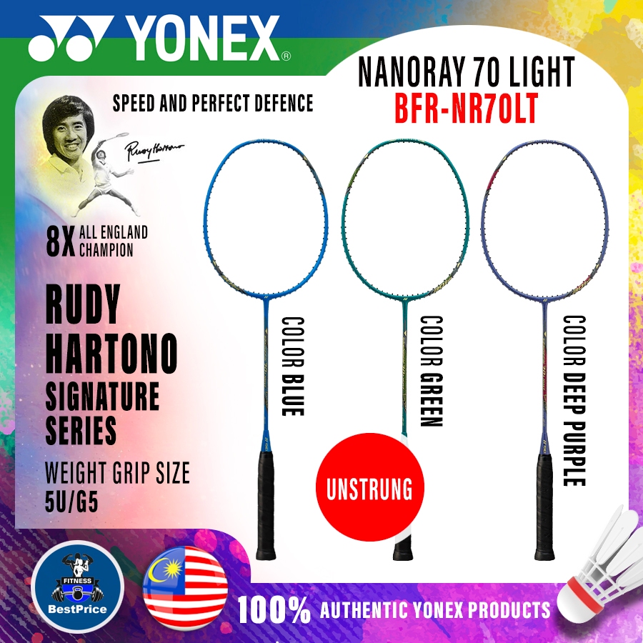 BPS Original Yonex Nanoray 18i 70 72 Lite Light Badminton Racket Racquet Frame (Unstrung) 5U5 ...