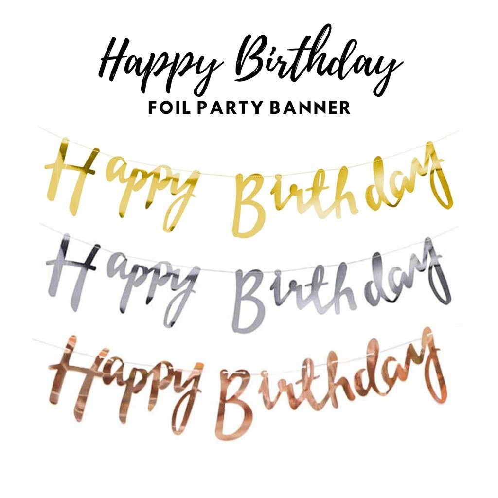 Happy Birthday Banner Party Decoration Wordings Flag Alphabet Letter ...