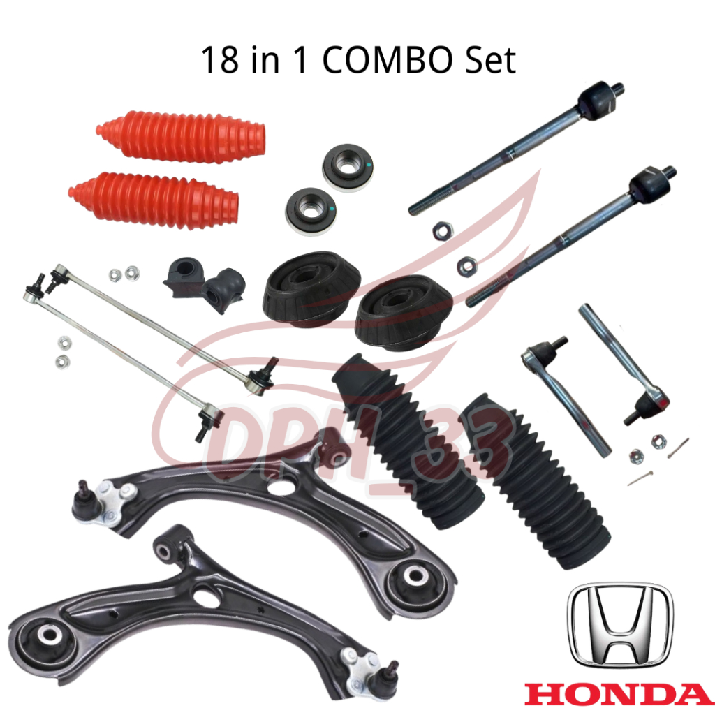 [18 IN 1 SET] Front Lower Arm Stabilizer Bar Bush Absorber Link ...