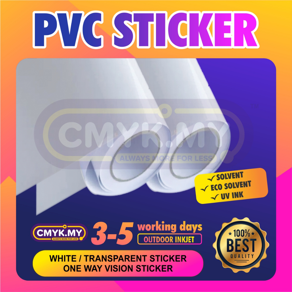 [HARGA CETAK] OUTDOOR / INDOOR PVC STICKER PRINT WITH SOLVENT INK / ECO ...
