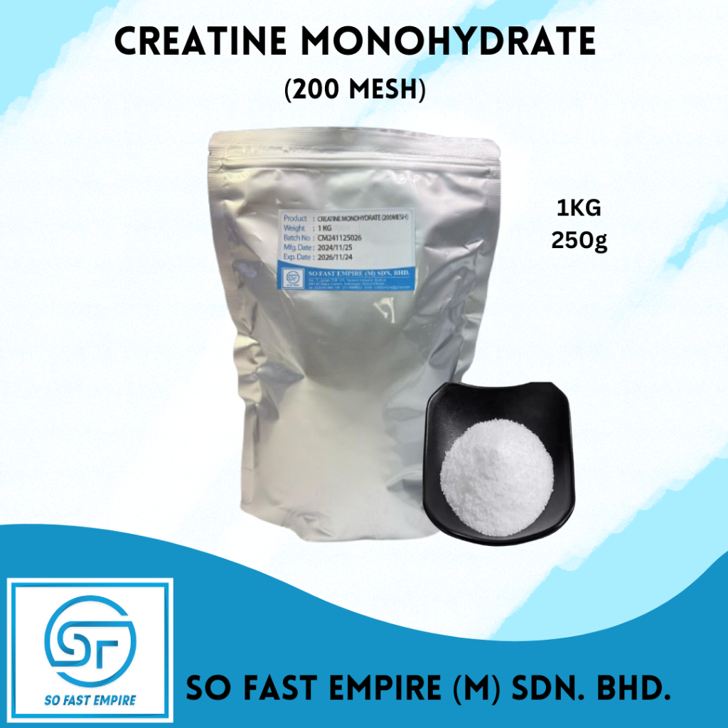 Pure Creatine Monohydrate 200Mesh /1kg/250g | Shopee Malaysia