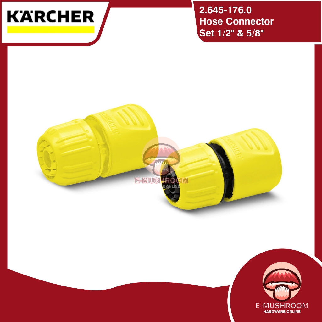 Karcher Hose Connector Set 1/2" & 5/8" Hose Coupling Set 2.645-176.0 ...