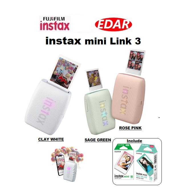 Fujifilm Instax Mini Link 3 | Mini Link3 | Link 3 - Smart Phone Printer ...