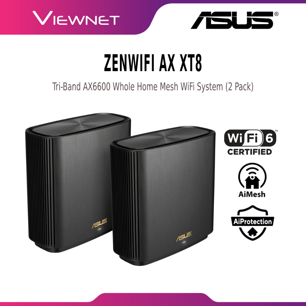 ASUS ZENWIFI AX (XT8) AX6600 WIFI 6 TRI-BAND WHOLE HOME MESH WIFI ...