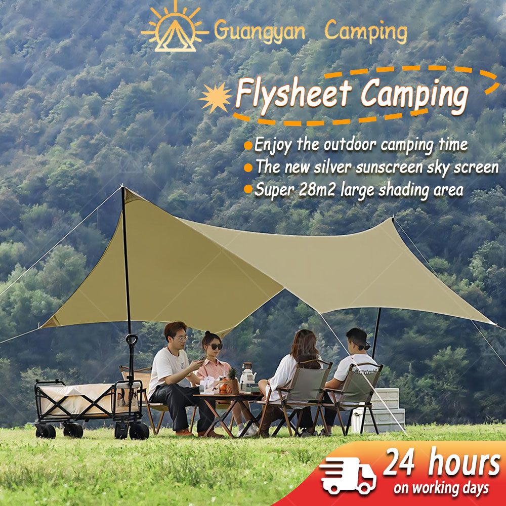 NEW Flysheet Full Set 4.5x6M Camping Tent Waterproof Flysheet Sunshade ...