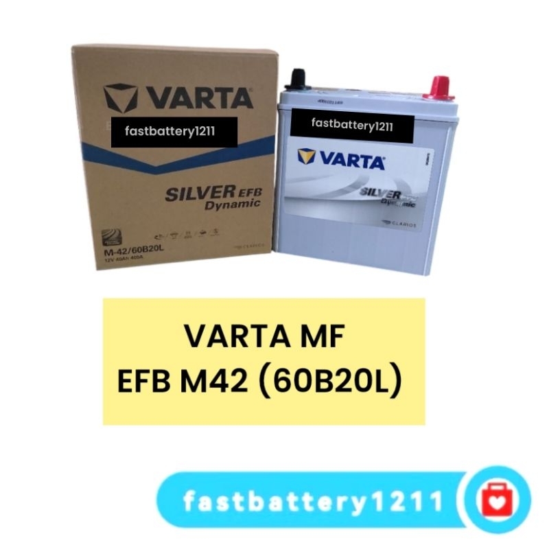 VARTA EFB - M42 (60B20L) istop function system car battery - Perodua Advance, Nissan serena ...
