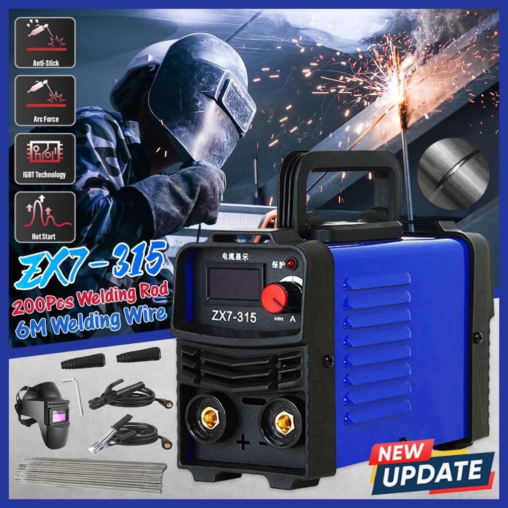 MMA Welding Machine Set Gasless Inverter IGBT Welder Arc Welding Machine Mesin Kimpalan ZX7-315 ...