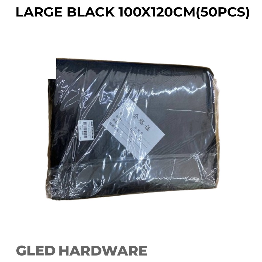 GARBAGE BAG-PLASTIK SAMPAH HITAM BESAR | Shopee Malaysia