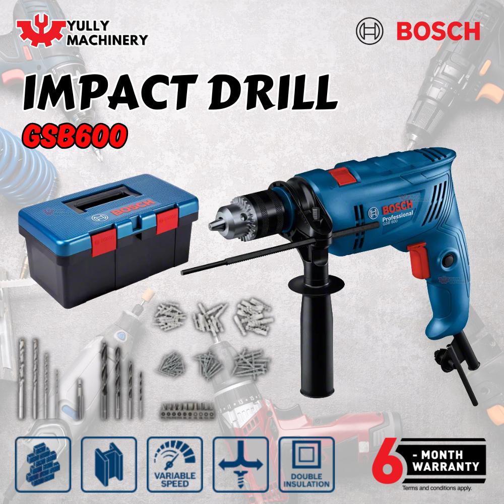 BOSCH GSB600 Professional Impact Drill With Fisherman Box | Shopee Malaysia