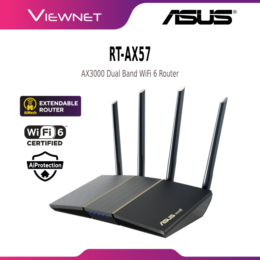 ASUS RT-AX57 AX3000 / RT-AX56U AX1800 DUAL-BAND WIFI 6 ROUTER WITH ...