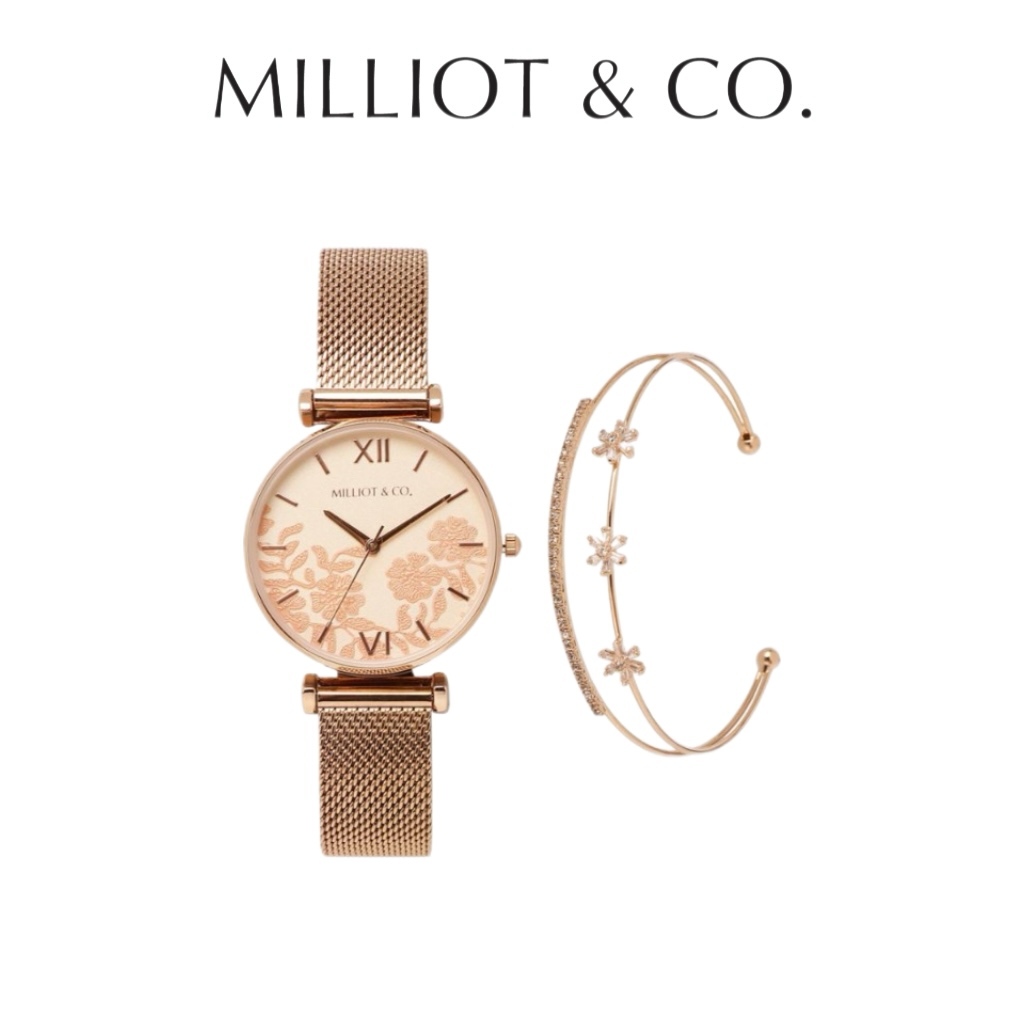Milliot & Co Charlie Watch Set Metal Analog | Shopee Malaysia