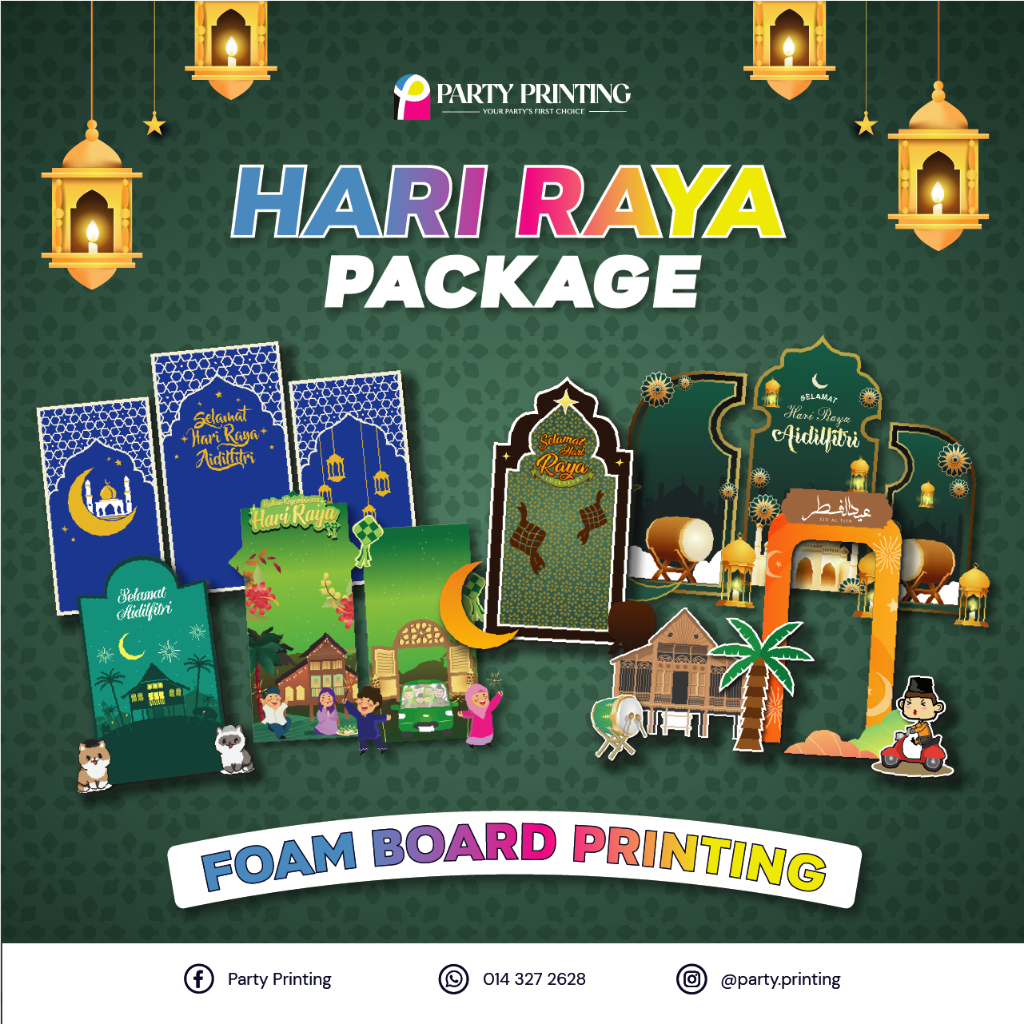 HARI RAYA 2025/AIDILFITRI/RAMADAN KT Board Printing Round Arch shape ...