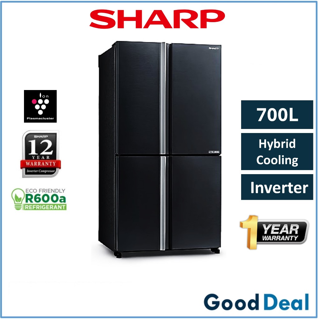 Sharp 821VMSS 700L Inverter Multi Door Refrigerator Peti Sejuk Fridge ...