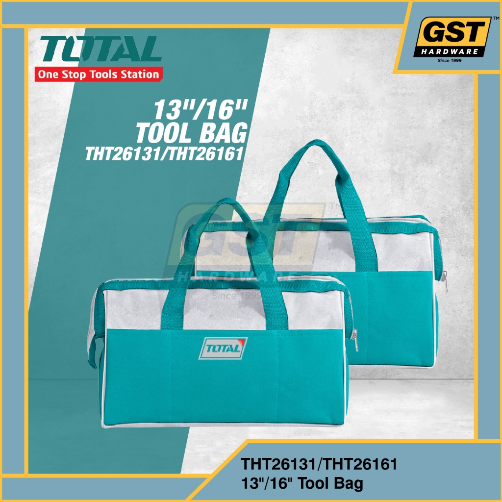 Total Tools Bag Electrician (13"/16") Electrician Tool Bag Total Heavy Duty Tools Bag | Shopee ...