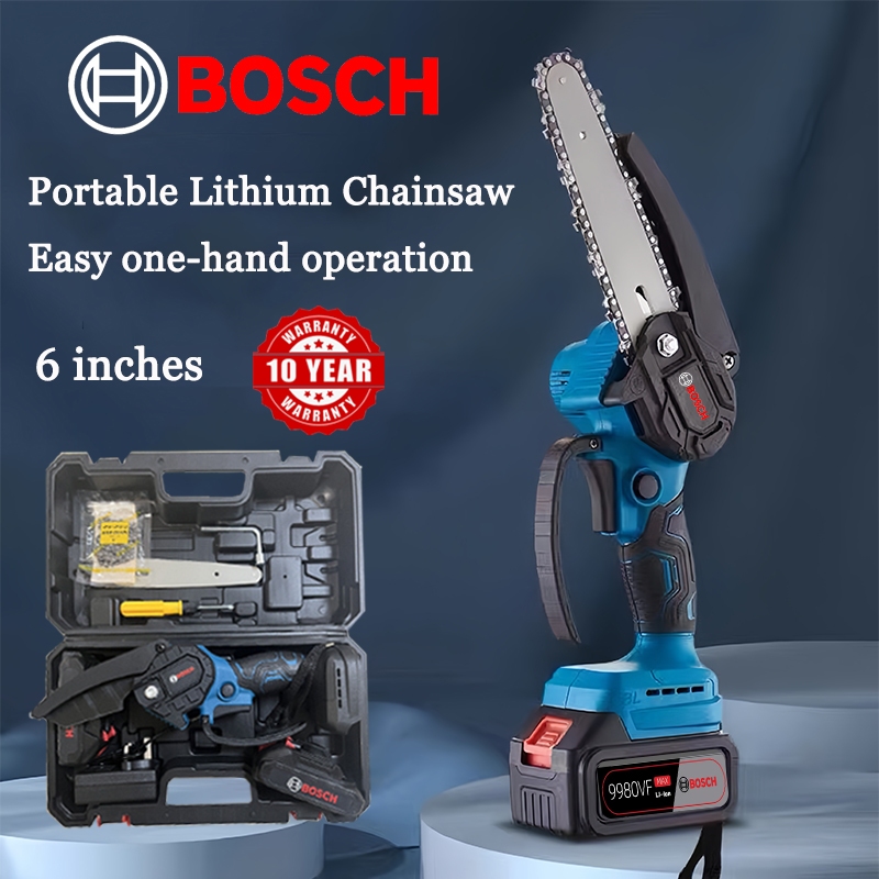 Bosch 9980VF Cordless Chainsaw 6inch Electric Saw Logging Saw ...
