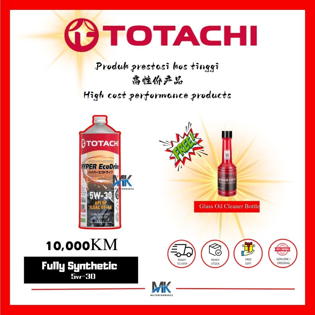 Totachi Japan Engine Oil Hyper Ecodrive 5W30 Fully Synthetic 1L ...