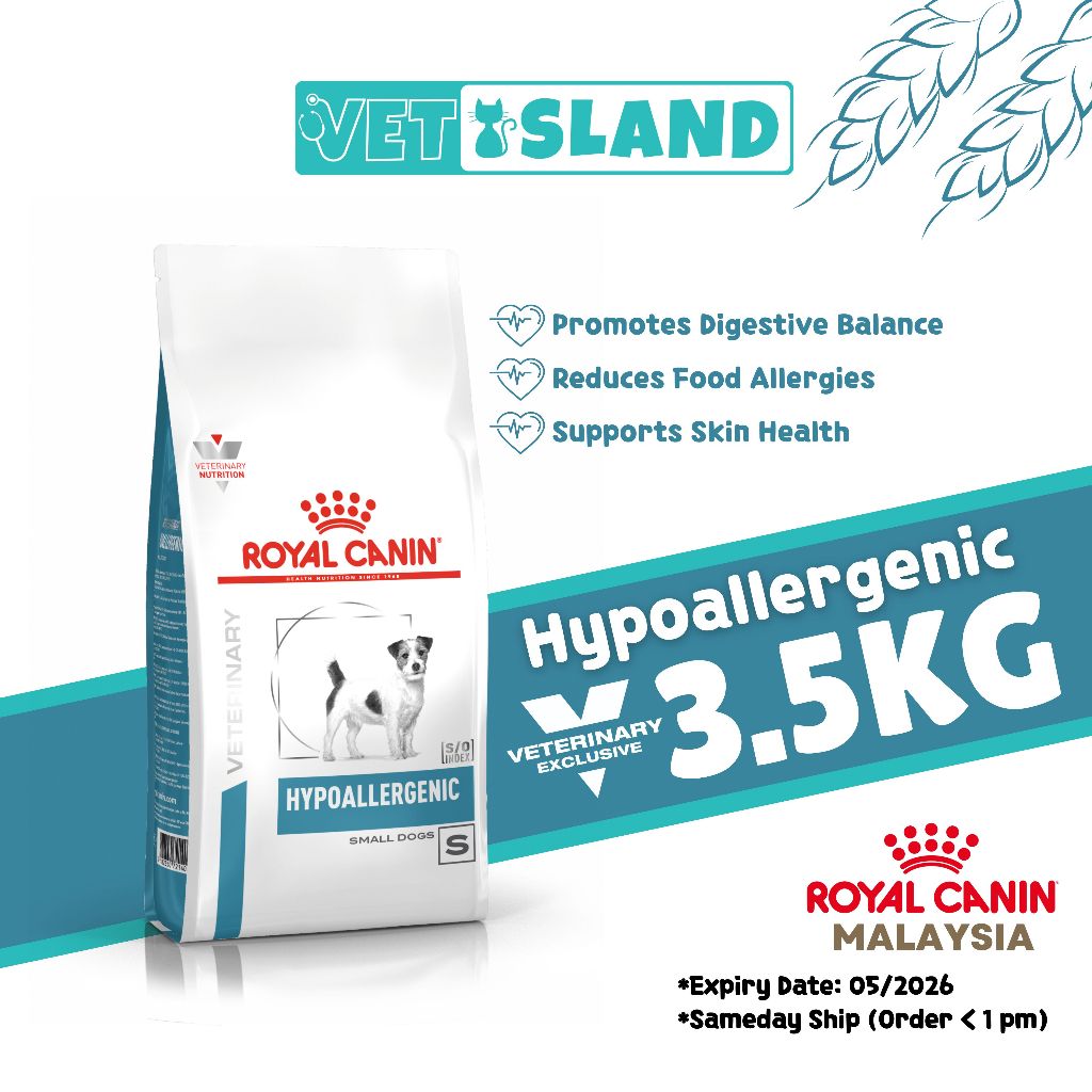 ROYAL CANIN-Hypoallergenic 3.5KG Dog Dry Food Allergy Relief Sensitive ...
