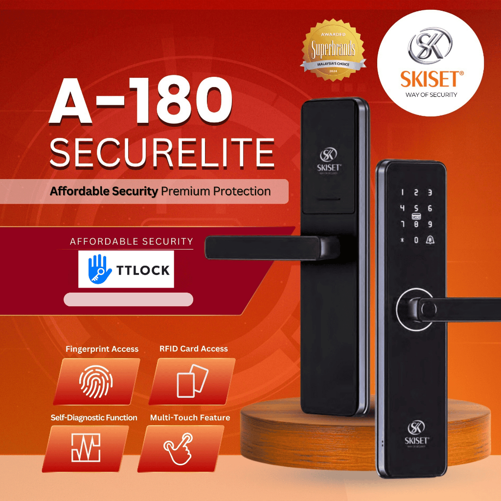 Local Supply SKISET A180 SL6085 TTLOCK Door Digital Smart Door Lock ...