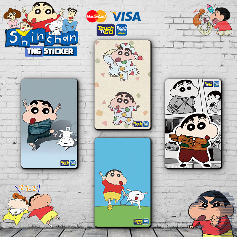 蜡笔小新 Crayon Shin-chan(Series 1) TNG Pelekat - Tng Touch N Go/Bank kad pelekat pelindung (Beli 4 ...