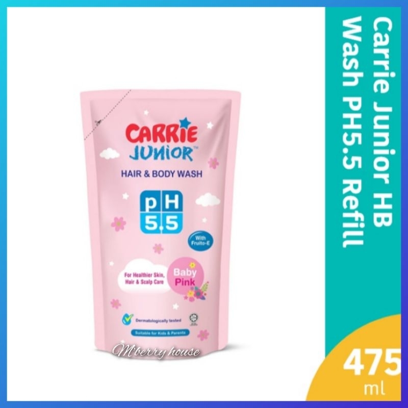 Carrie Junior Hair & Body Wash-PH5.5 Baby Pink Refill 475g | Shopee Malaysia