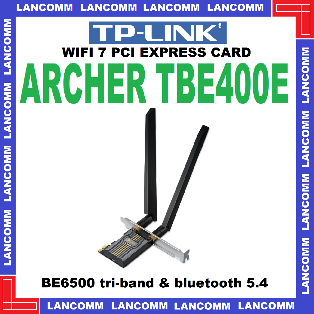 TP-LINK Archer TBE400E BE6500 Wi-Fi 7 Bluetooth 5.4 PCIe Adapter ...
