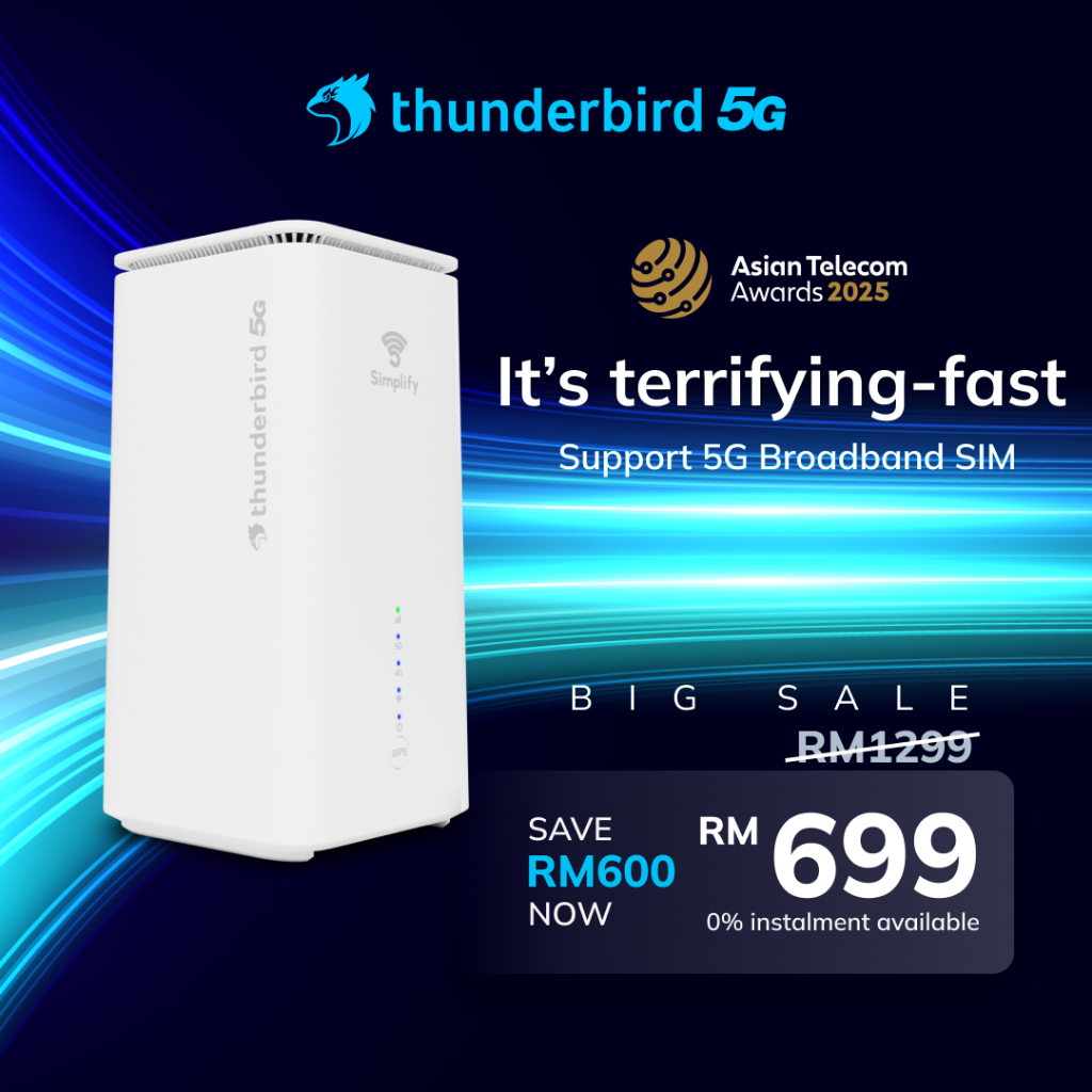 Simplify Thunderbird 5G | ZLT X25 MAX | Wi-Fi 6 AX3000 | 4.7Gbps over ...