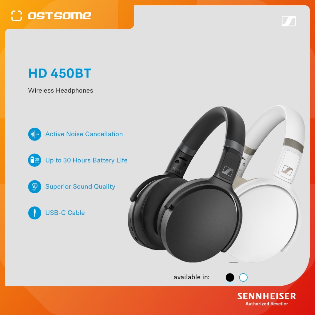 Sennheiser HD 450BT Wireless Noise Cancelling Headphones - HD450BT | Shopee Malaysia