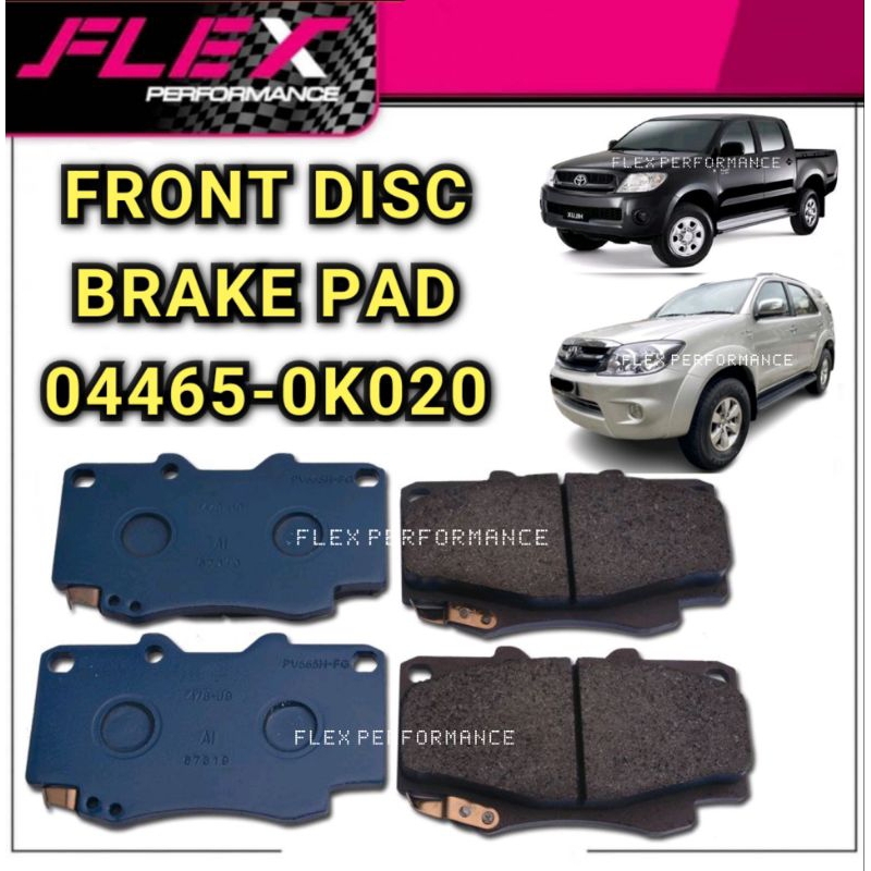 TOYOTA HILUX VIGO KUN25 KUN26 FORTUNER TGN51 FRONT DISC BRAKE PAD 04465 ...