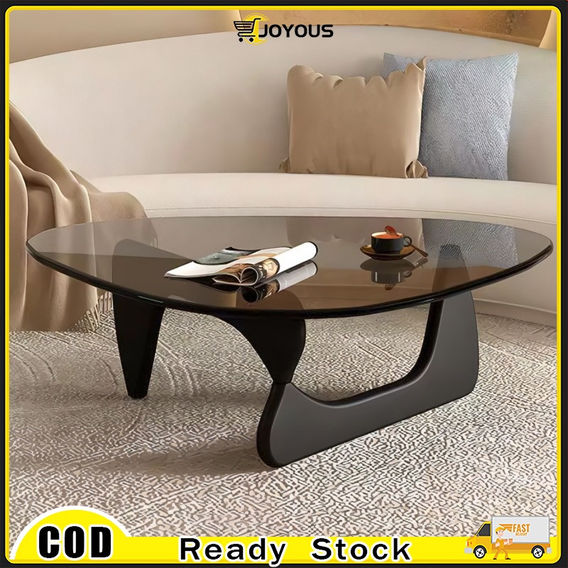 Coffee Table Glass Top Meja Kopi Ruang Tamu Moden Designer Coffee Table ...