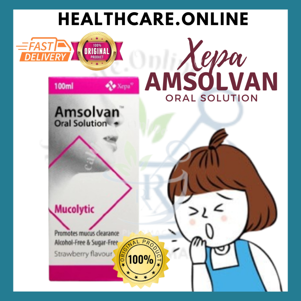 XEPA AMSOLVAN ORAL SOLUTION 100ML - STRAWBERRY FLAVOUR [ ALCOHOL FREE ...