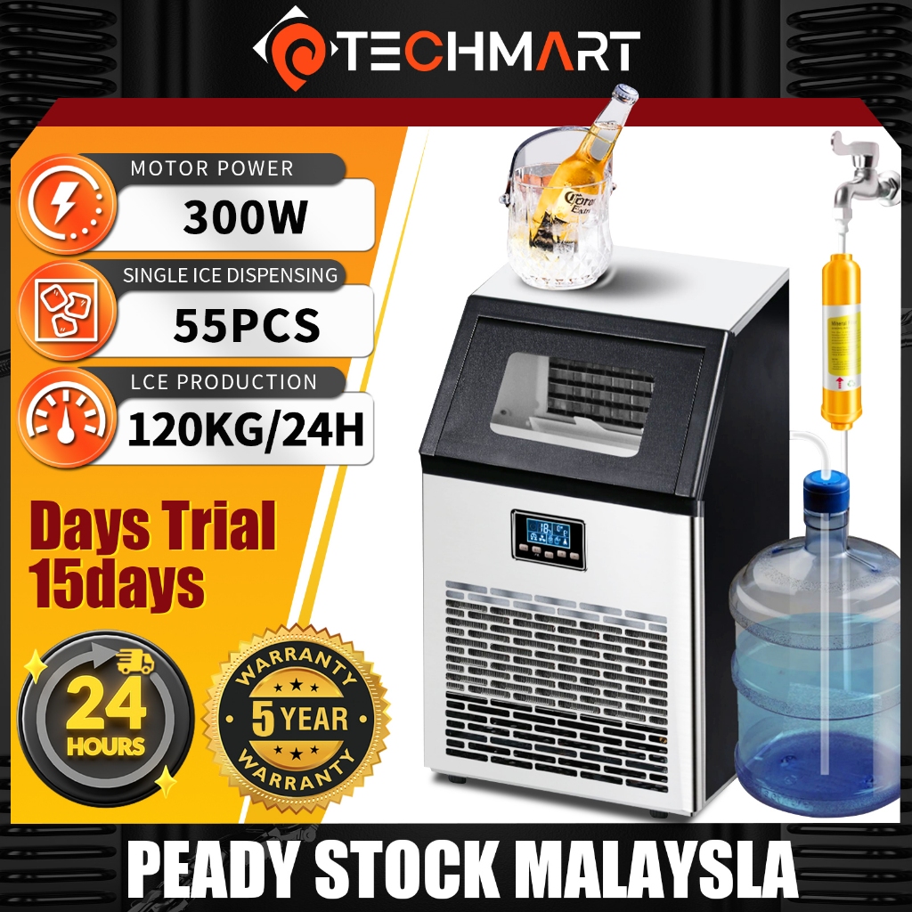 🔥5 Years Warranty🔥Commercial Ice Maker 60kg & 120kg Mesin ais pembuat ...