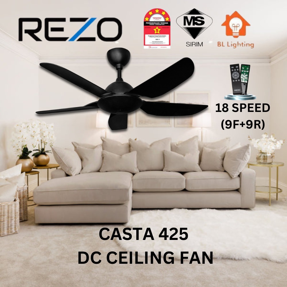 REZO CASTA 425 42" DC CEILING FAN (18 Speed 9F 9R) | Shopee Malaysia
