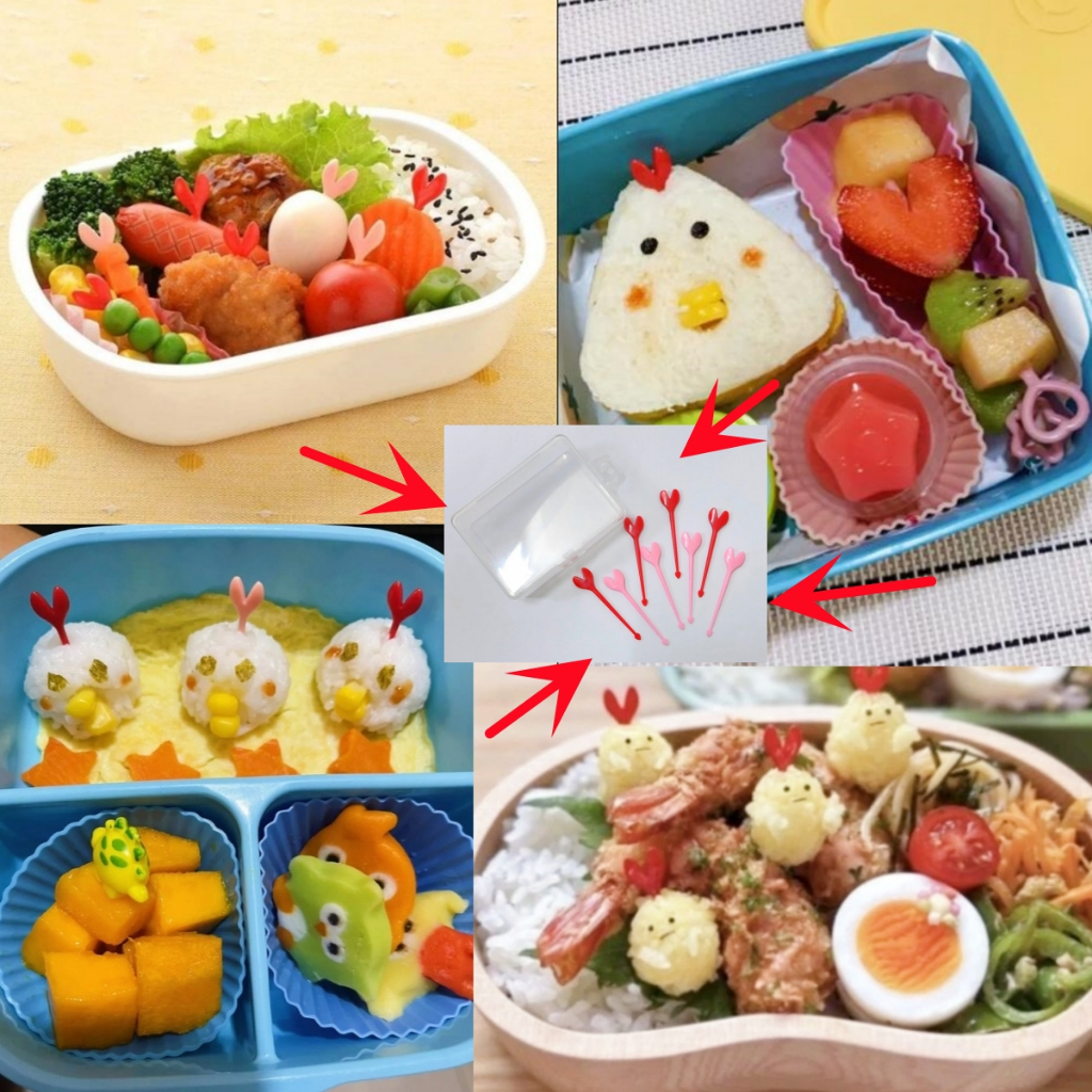 Fancy Cute Food Picks Bento Skewer Bento Tools Character Love Strix ...