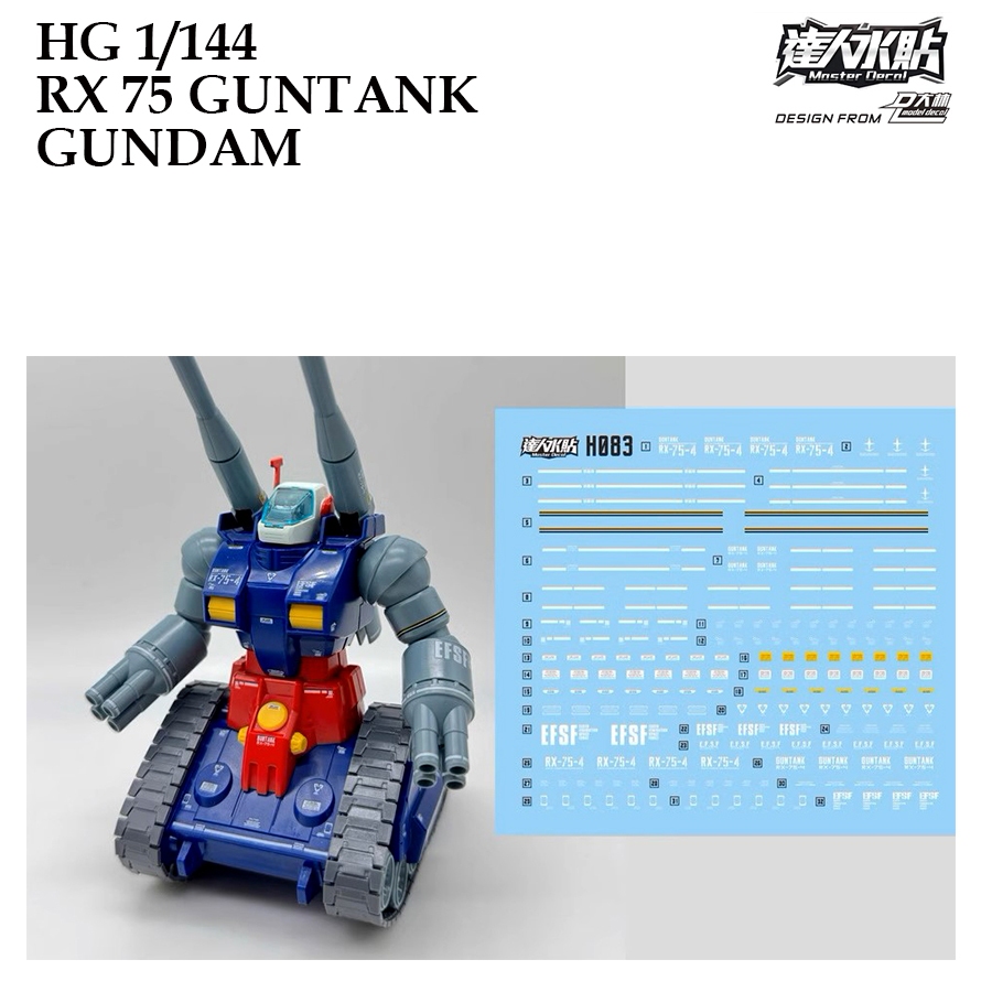 [MASTER DALIN] HO83 HG 1/144 RX 75 GUNTANK GUNDAM WATER SLIDE DECAL ...
