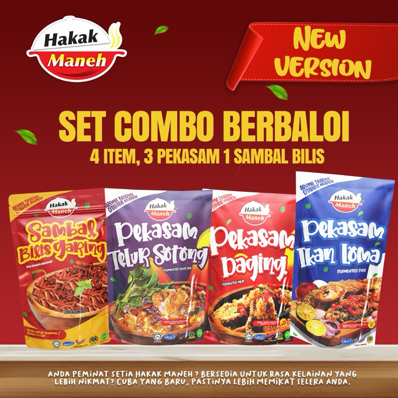 COMBO 4 FULL SET JIMAT HAKAK MANEH INSTANT FOOD TRAVEL KEMBARA MAKANAN ...