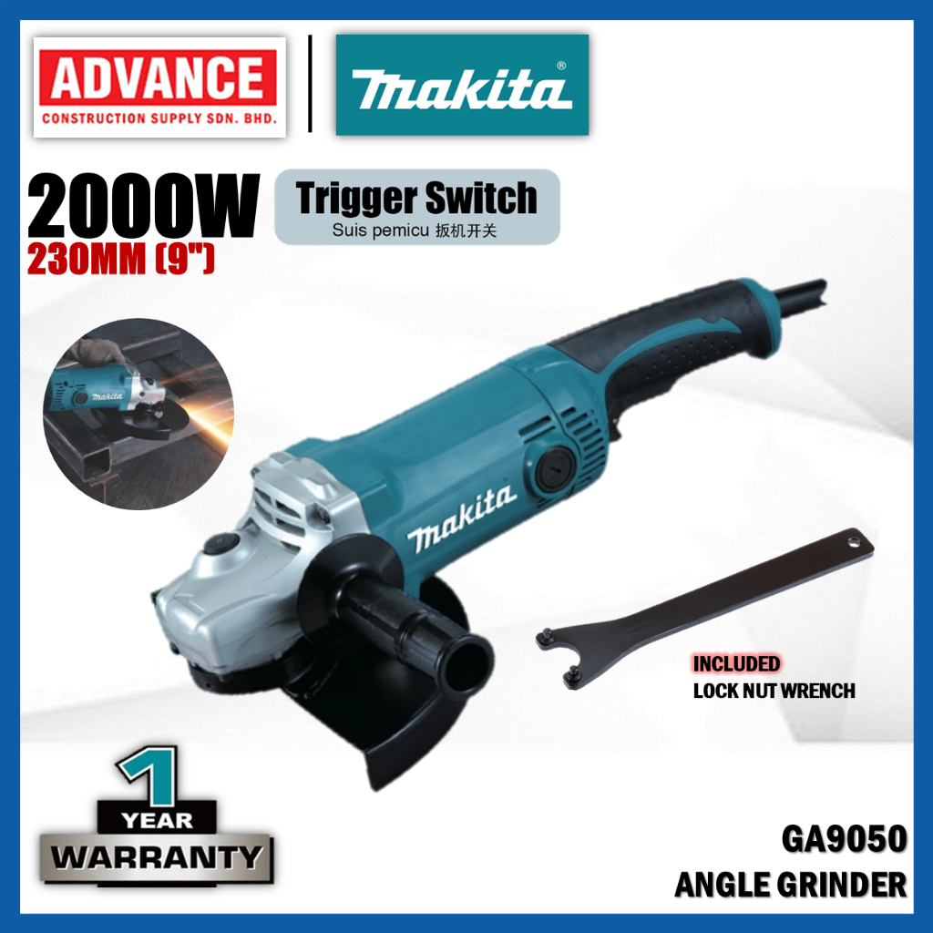 MAKITA GA9050 Angle Grinder 230MM (9") ( Trigger Switch ) | Shopee Malaysia
