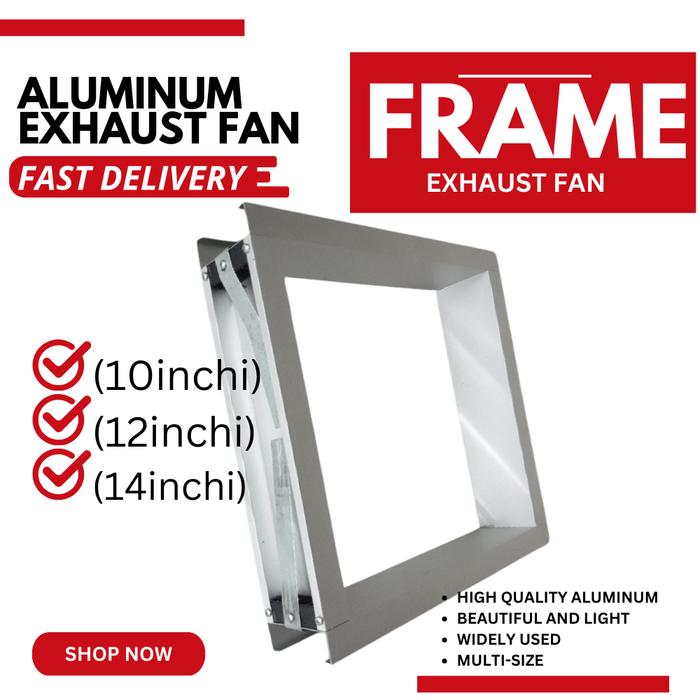 ALUMINIUM EXHAUST FAN FRAME 10” / 12” / 14” SQUARE | Shopee Malaysia