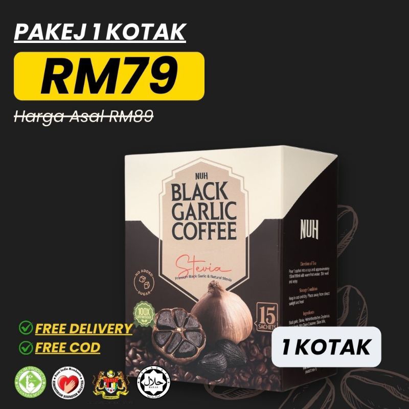 HOT SALES | NUH BLACK GARLIC COFFEE | PAKEJ 1 KOTAK | Shopee Malaysia